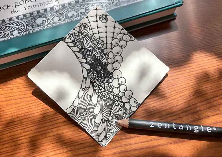 【Zentangle】基本の8ステップとトラディショナル・ゼンタングル | M's Graffiti 〜ミミの楽描き帖〜